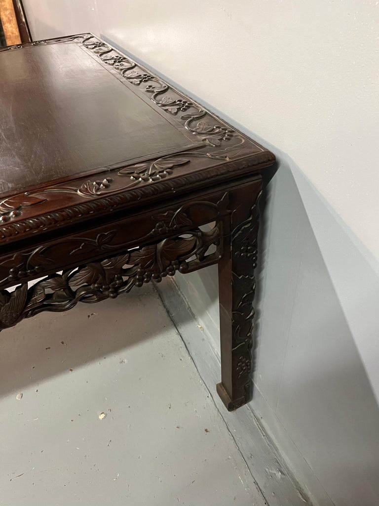 Pair of Early 20th Century Carved Rosewood Chinese Center Tables For ...