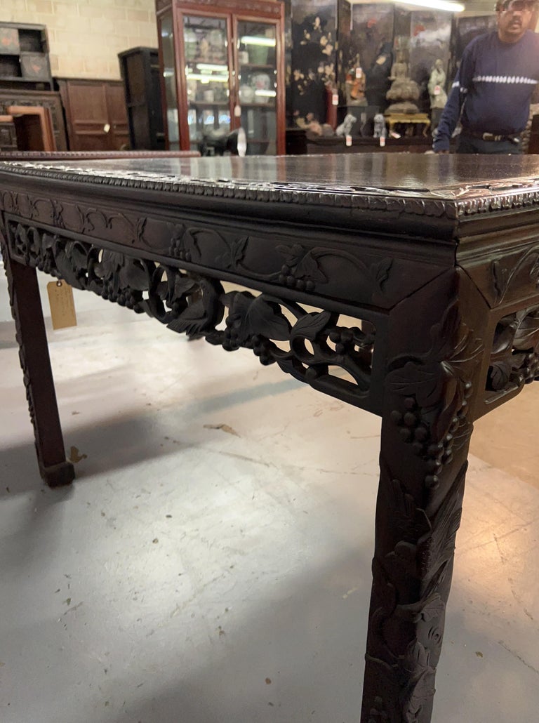 Pair of Early 20th Century Carved Rosewood Chinese Center Tables For ...