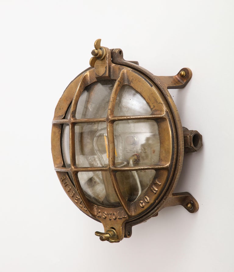 Pair of Early 20th Century Cast Bronze Lamps by Russell and Stoll Co ...