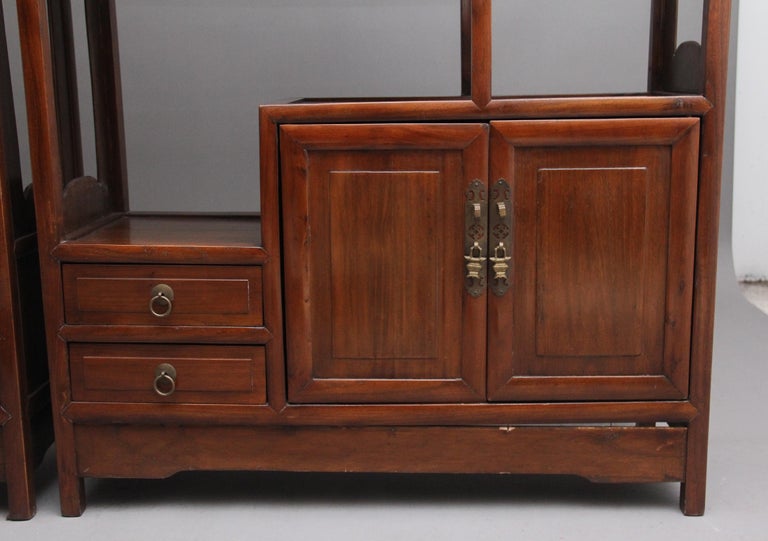 Pair of Early 20th Century Chinese Display Cabinets For Sale at 1stDibs