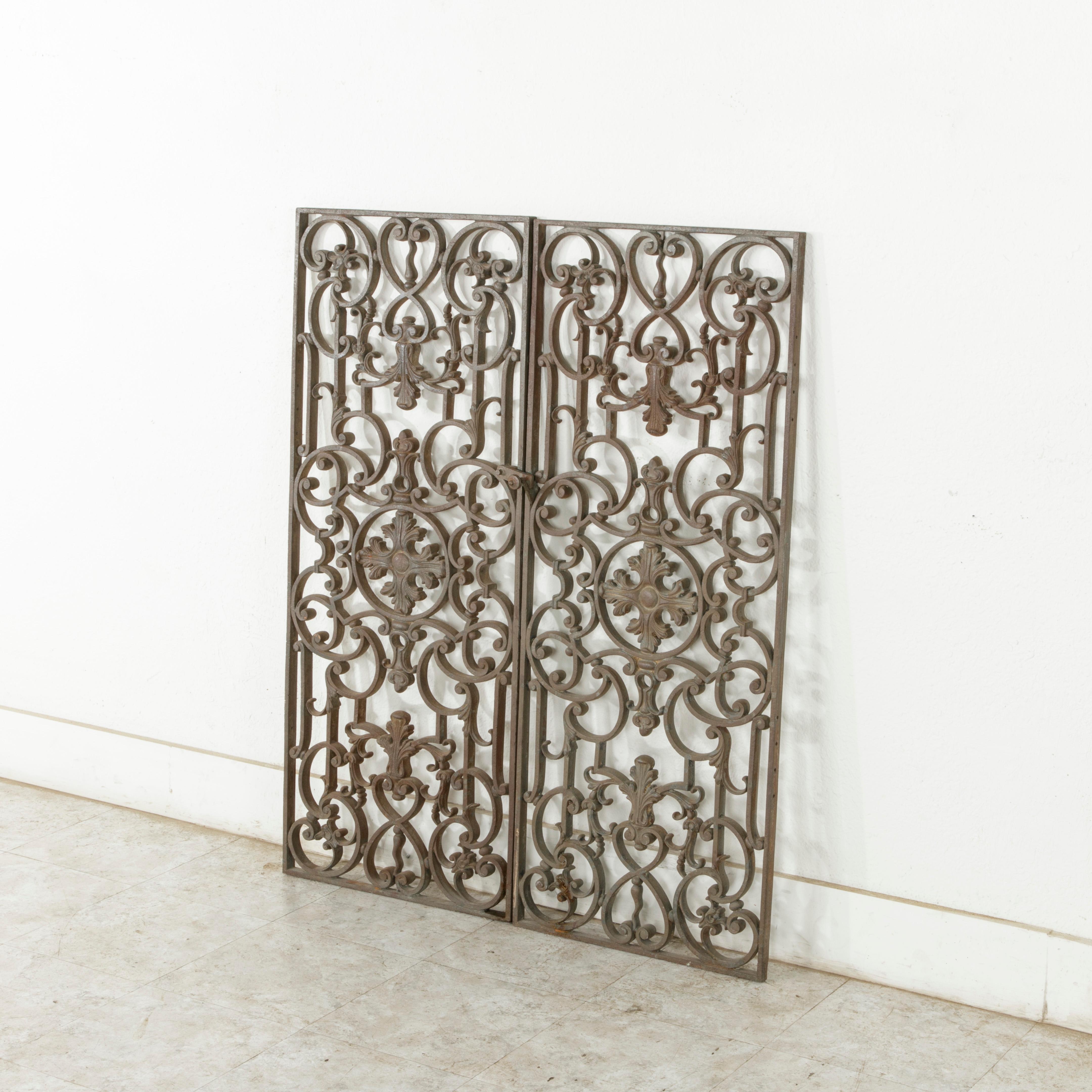 Pair of Early 20th Century French Iron Gates with Symmetrical Design at ...