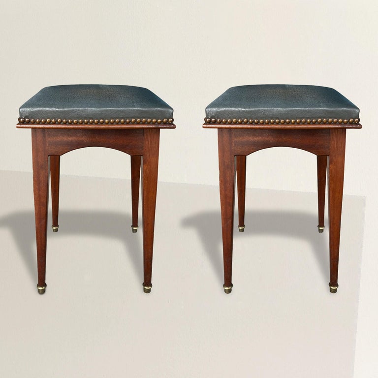 Pair of Early 20th Century French Stools For Sale at 1stDibs