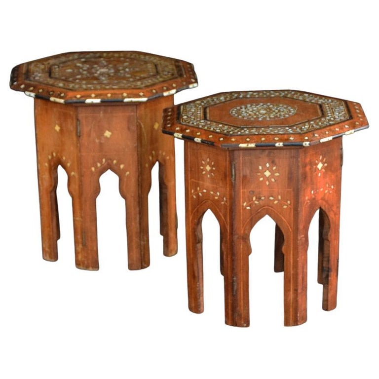 Pair of Early 20th Century Indian Hoshiarpur Occasional Tables For Sale ...