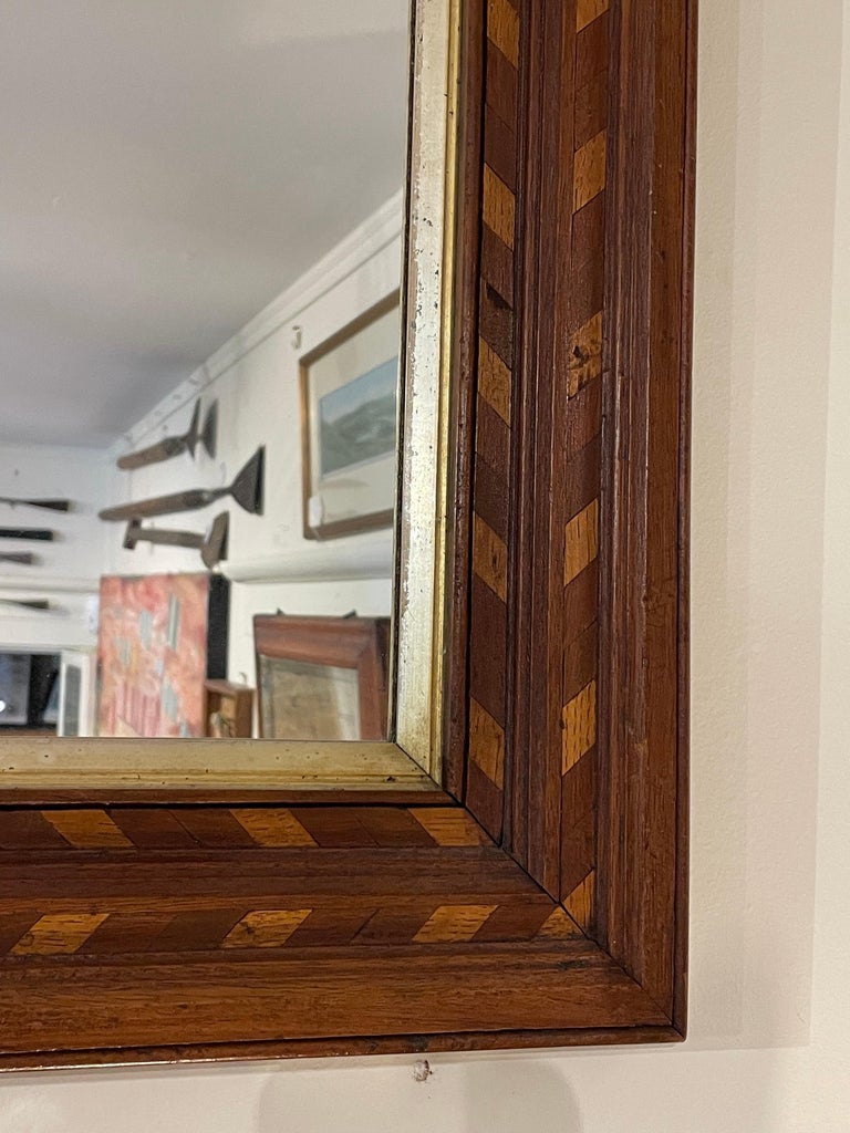 Pair of Early 20th Century Marquetry Mirrors For Sale at 1stDibs