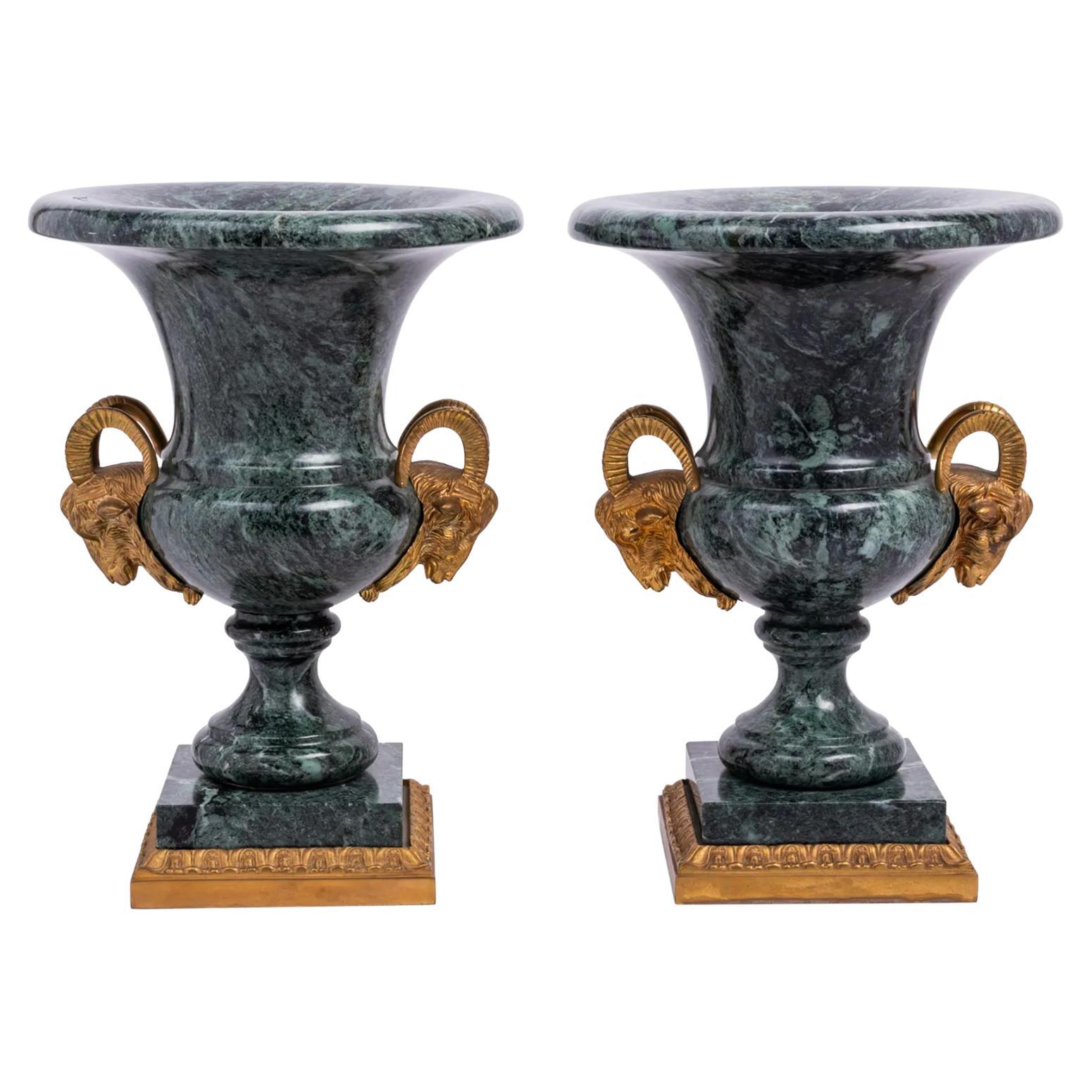 Pair of Early 20th Century Bronze Roman-Style Urns For Sale at 1stDibs ...