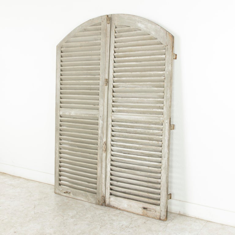Pair of Early 20th Century Tall French Shutters with Arched Top ...
