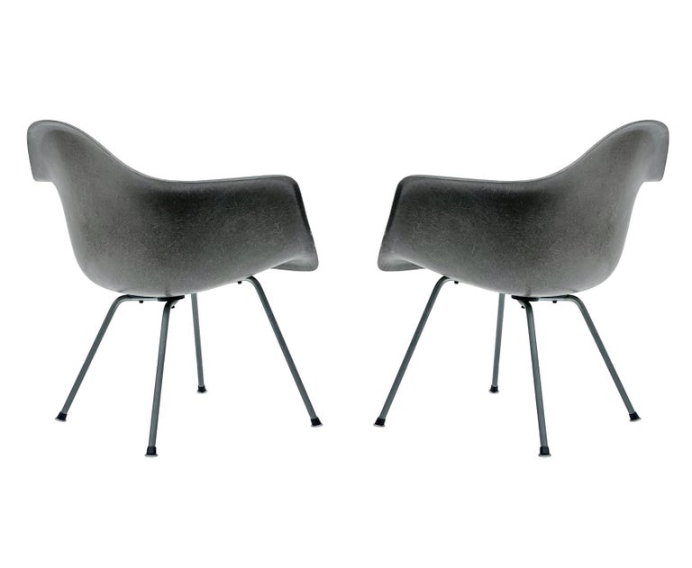 Pair of Early 2nd Generation Eames Fiberglass LAX Lounge Chairs in ...