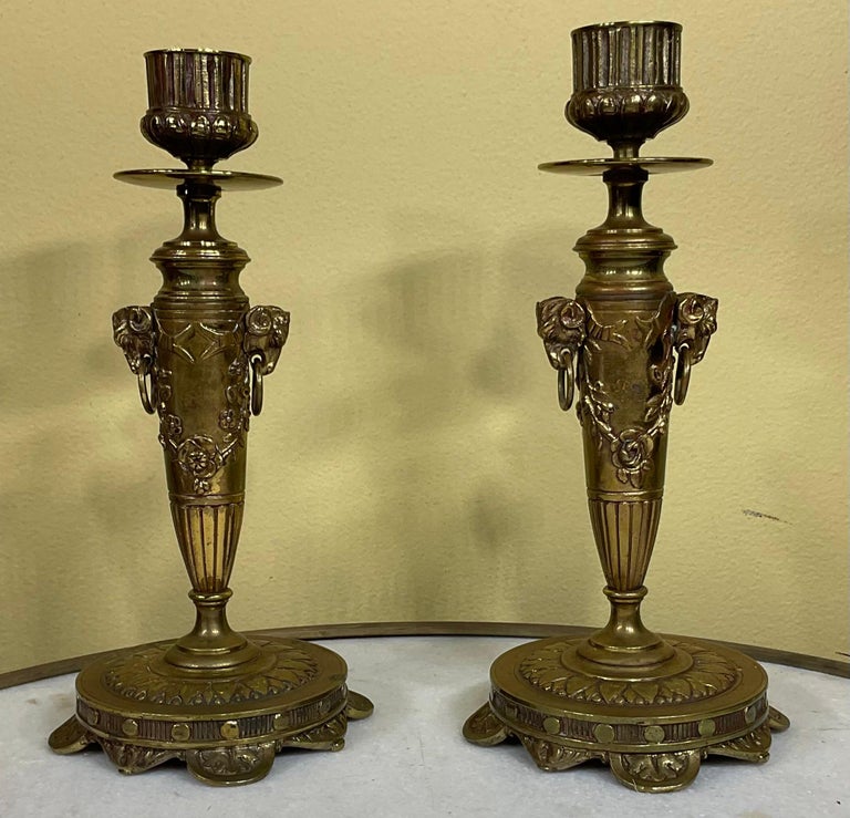 Pair of Early French Candlesticks For Sale at 1stDibs