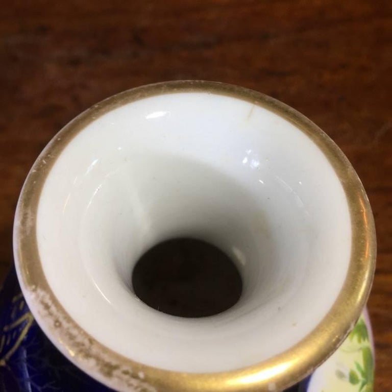 Pair of Early Minton Vases, Flower Panels, circa 1825 at 1stDibs