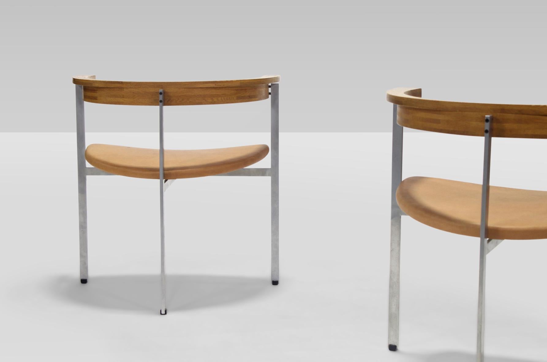 Pair of Early Poul Kjaerholm PK11 Chairs 1. E. Kold Christensen, Circa 1960s For Sale at 1stDibs