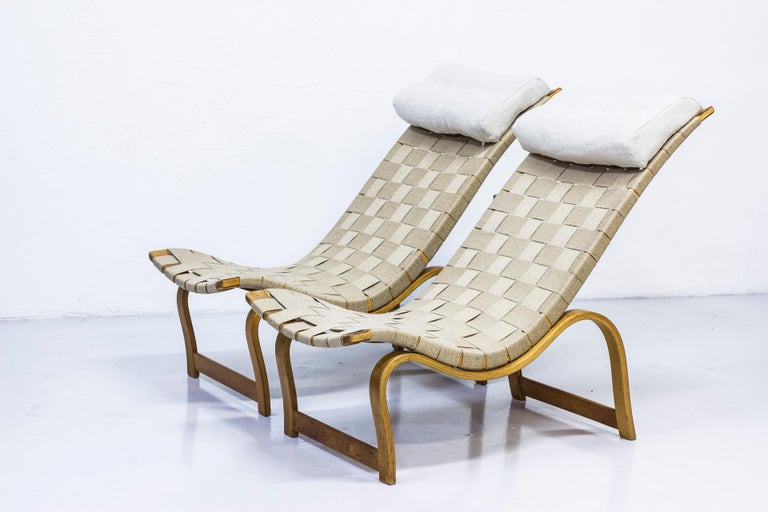 Pair of Early "Vilstol" by Bruno Mathsson for Karl Mathsson, 1930s For ...