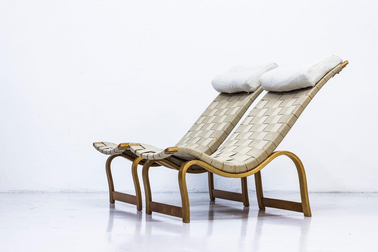 Pair of Early "Vilstol" by Bruno Mathsson for Karl Mathsson, 1930s For ...