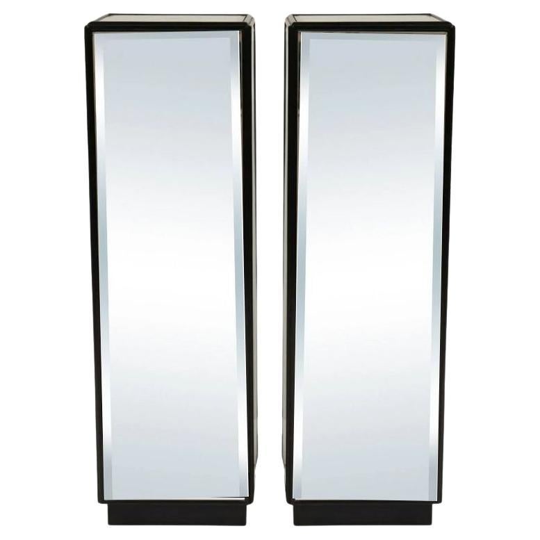 Mid-Centuy Modernist Hand Beveled Mirrored Pedestal at 1stDibs ...