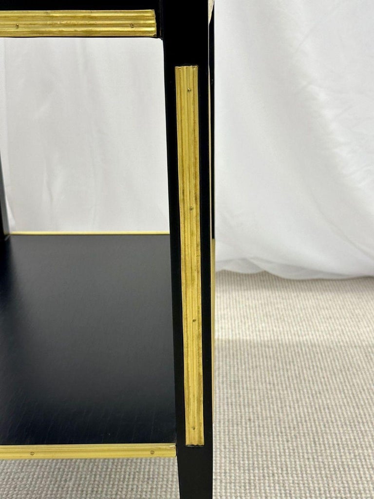 Pair of Ebony End / Side Tables, Night Tables, Maison Jansen Style, Hollywood For Sale at 1stDibs