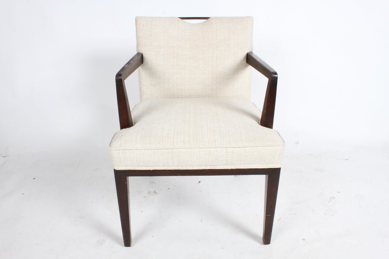 Pair of Edward Wormley for Dunbar Dining Chairs with Brass Handles For ...