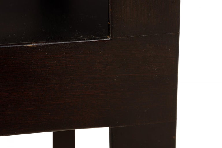Pair of Edward Wormley Lacquered Dark Wood Two Shelf End / Side Tables ...