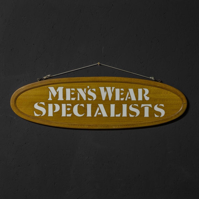 Pair of Edwardian Oak Framed Tailors Signs For Sale at 1stDibs