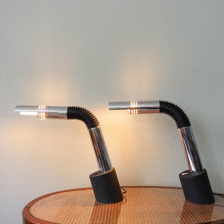 Pair of “Elbow” Table Lamp by E. Bellini for Targetti Sankey, 1970s For ...