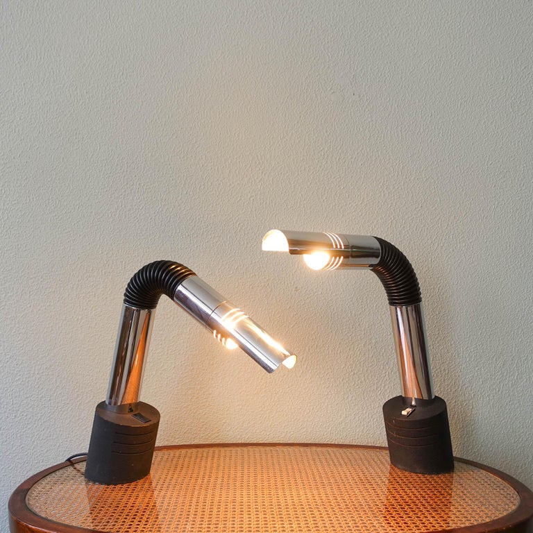Pair of “Elbow” Table Lamp by E. Bellini for Targetti Sankey, 1970s For ...