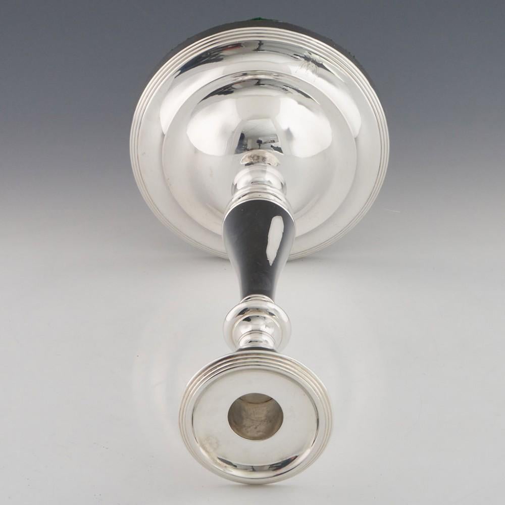 Pair of Elegant George III Sterling Silver Candlesticks Sheffield 1799 ...