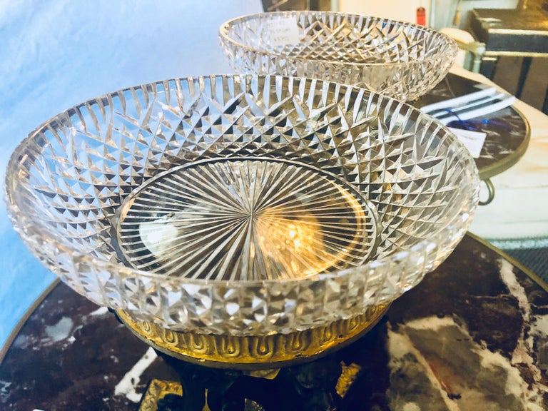 Pair of Empire Figural Tazzas / Compotes Doré and Patinated with Cavan ...