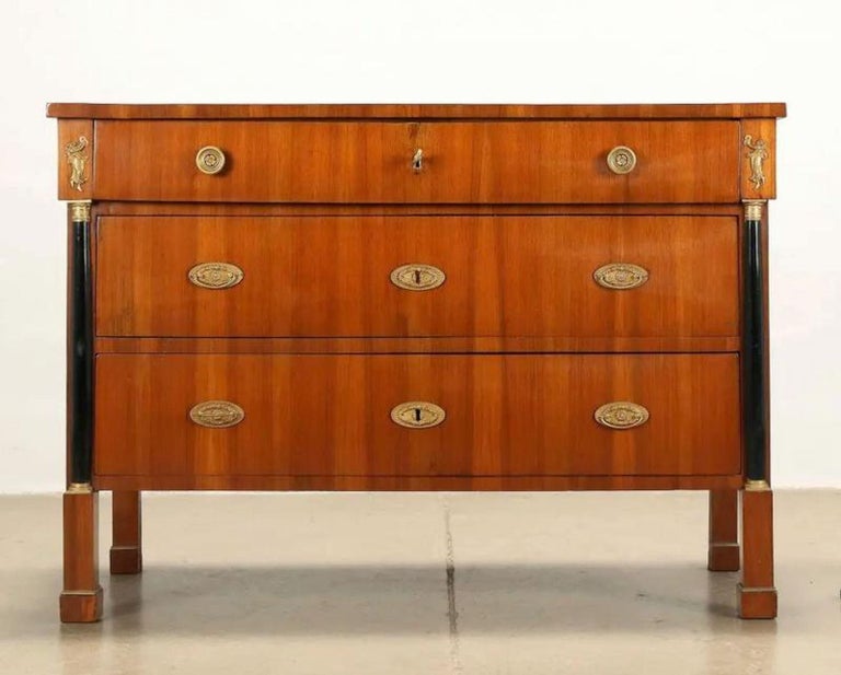 Pair of Empire Mahogany Commodes, circa 1820 For Sale at 1stDibs