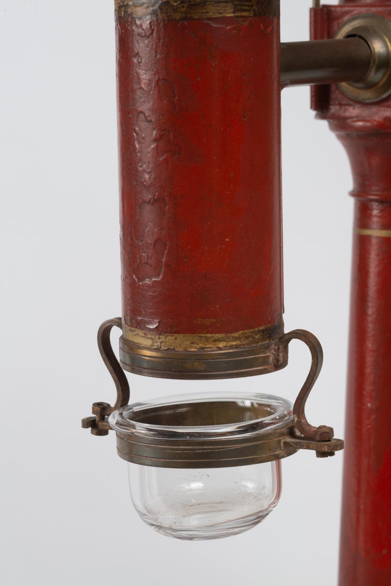 Pair of Empire Red Tole Oil Lamps 'Lampes A Quinquet' at 1stDibs ...