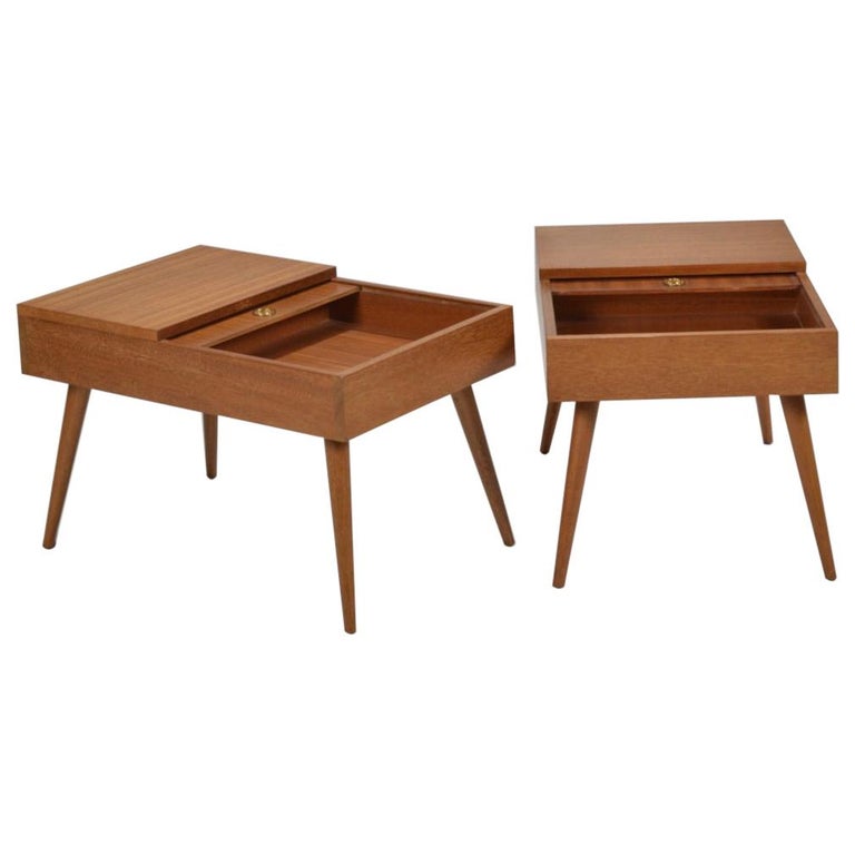Pair of End Tables by John Keal for Brown Saltman of California For ...