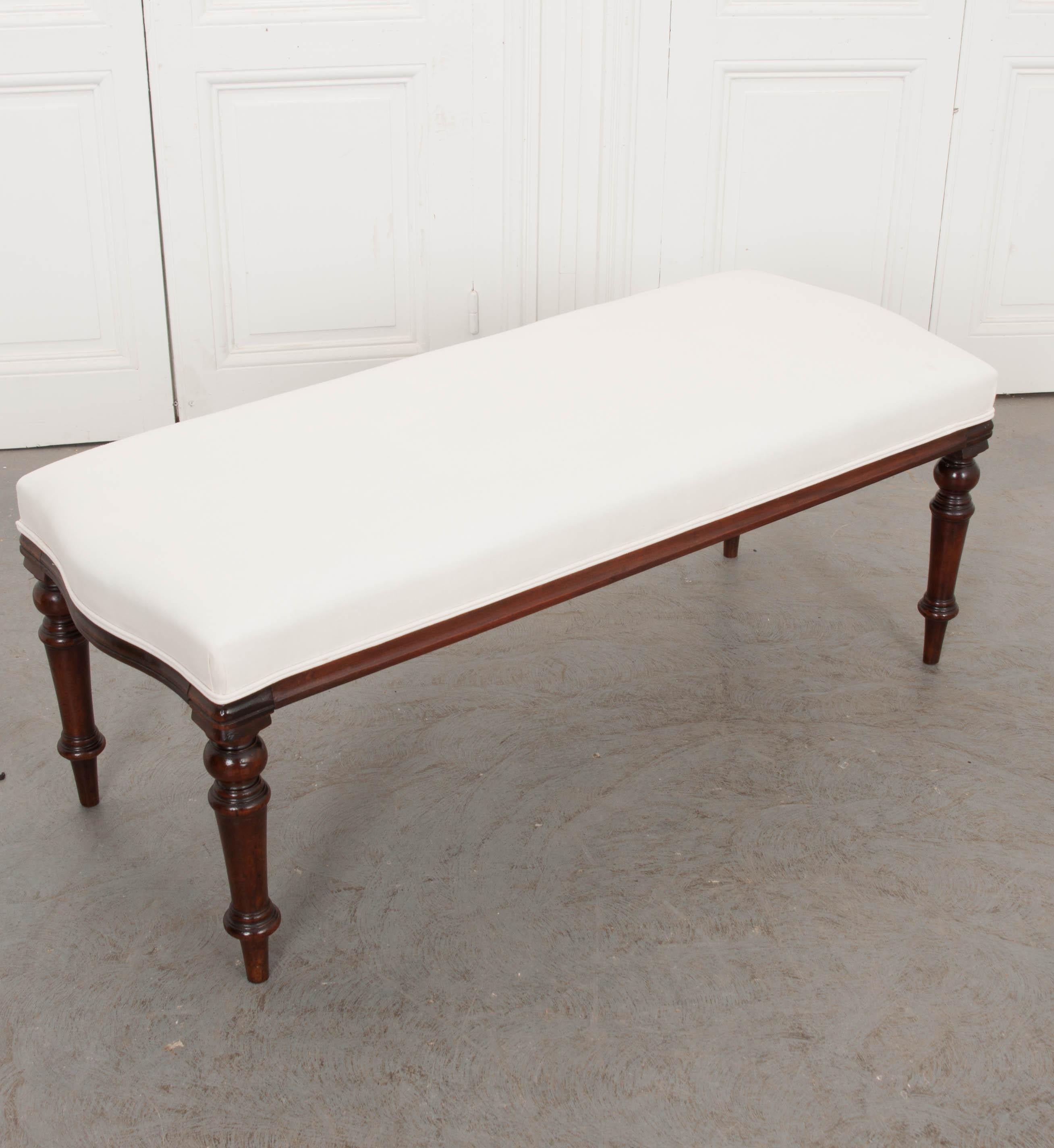 Pair of English 19th Century George III Mahogany Upholstered Benches at ...