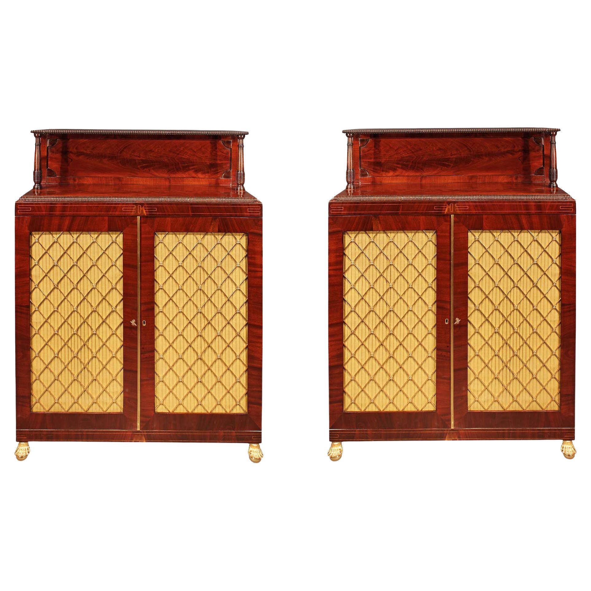 Regency Period Mahogany Side Cabinet For Sale at 1stDibs