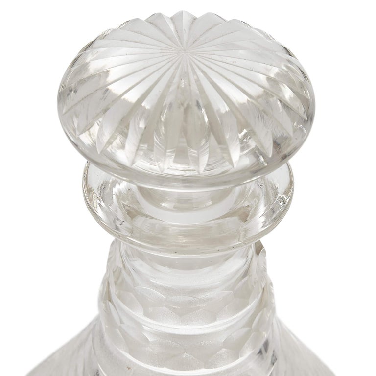 Pair of English Antique Glass Ship Decanters with Stoppers For Sale at ...