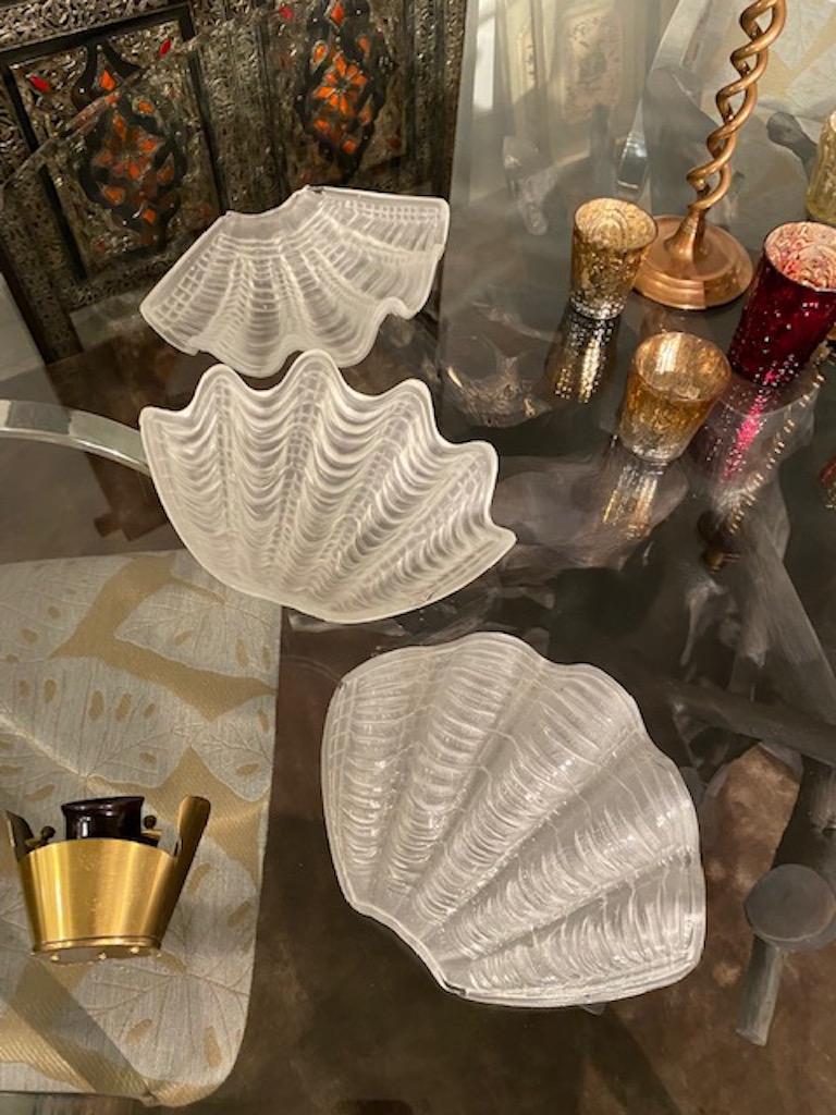 Pair of English Art Deco Sconces with Elegant Shell Design, c. 1930's ...