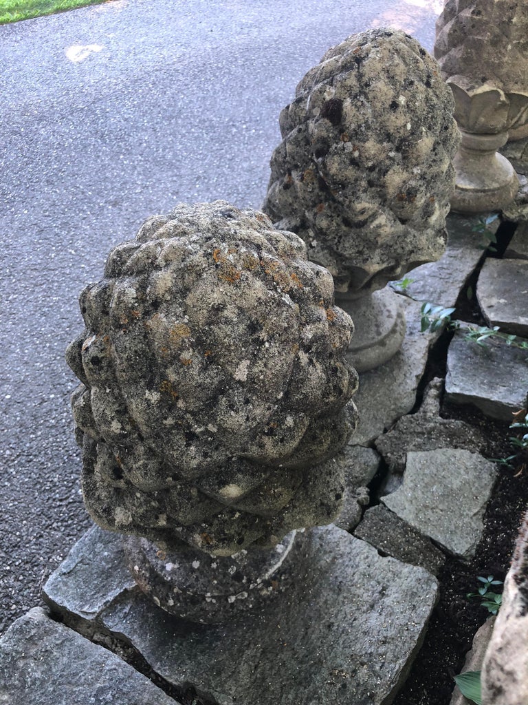 Pair of English Cast Stone Pineapple Finials at 1stDibs | stone finials ...