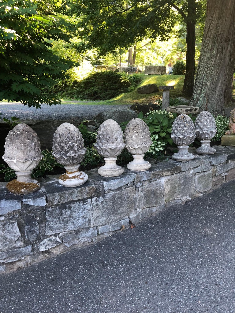 Pair of English Cast Stone Pineapple Finials at 1stDibs | stone finials ...