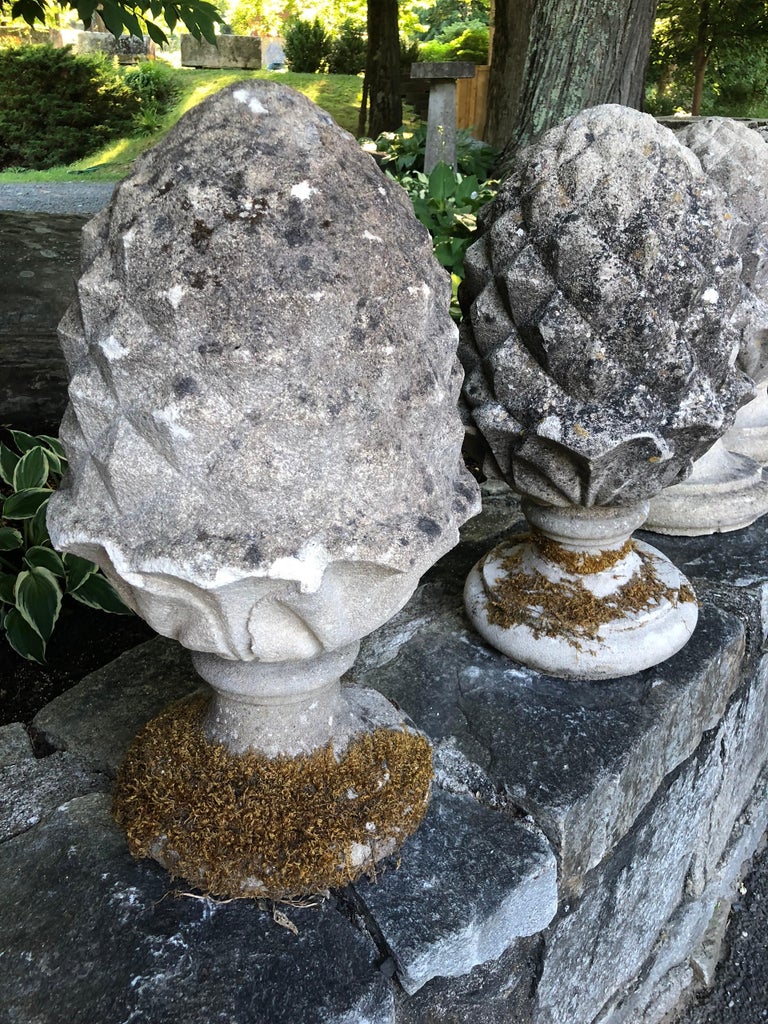 Pair of English Cast Stone Pineapple Finials at 1stDibs | stone finials ...