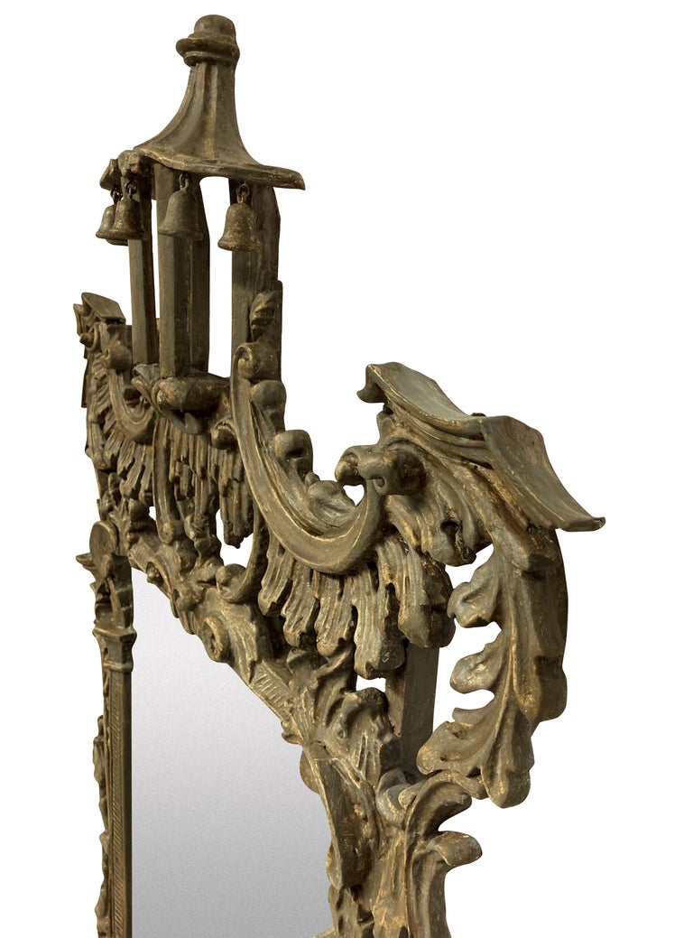 Pair of English Chippendale Revival Mirrors For Sale at 1stDibs