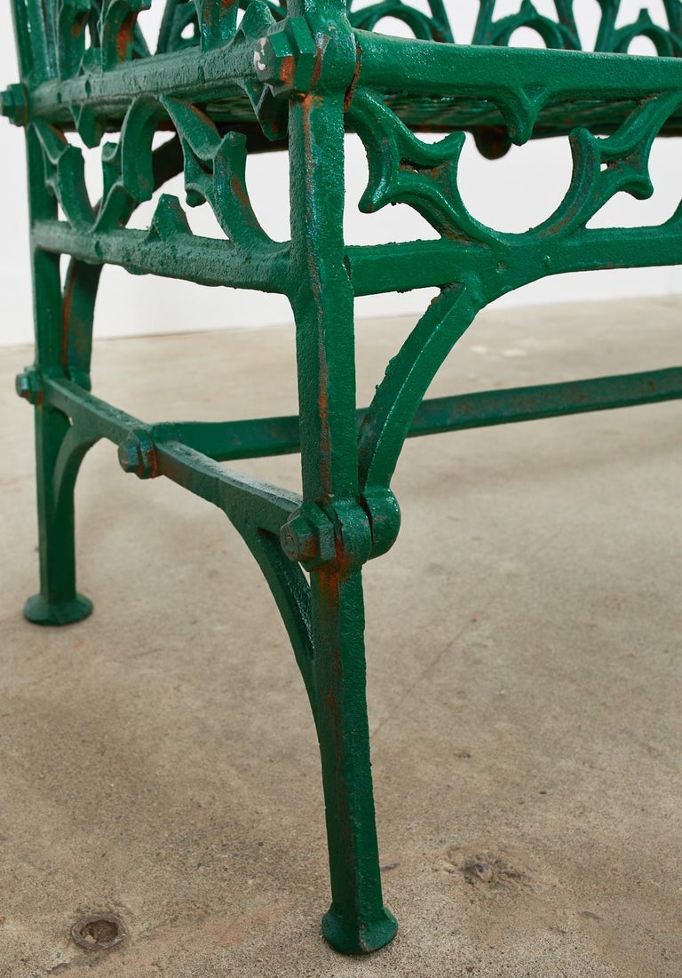 Pair of English Coalbrookdale Attributed Iron Gothic Garden Benches at ...