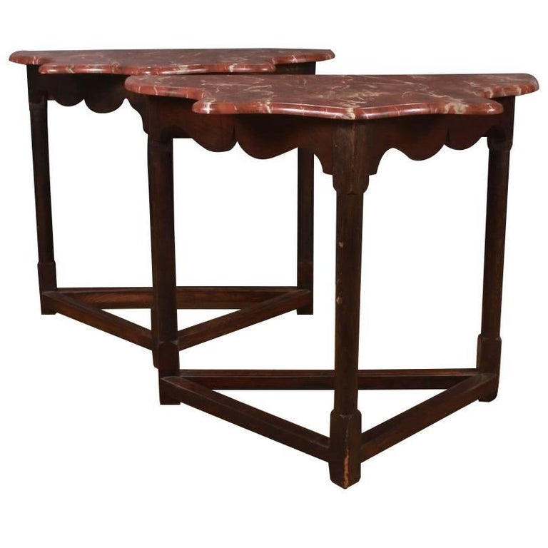 Pair of English Console Tables at 1stDibs