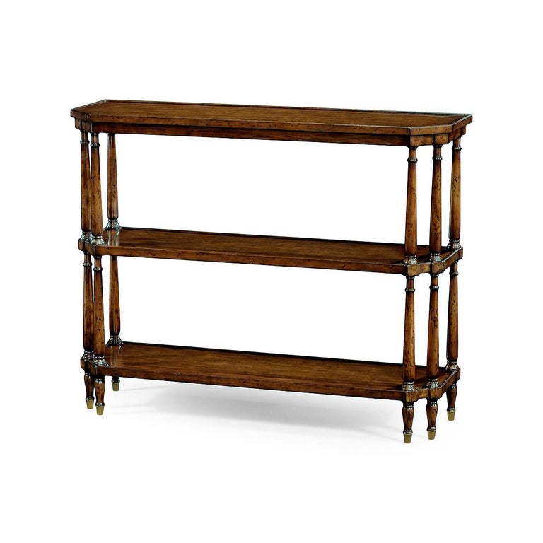 Pair of English Country Walnut Console Tables For Sale at 1stDibs