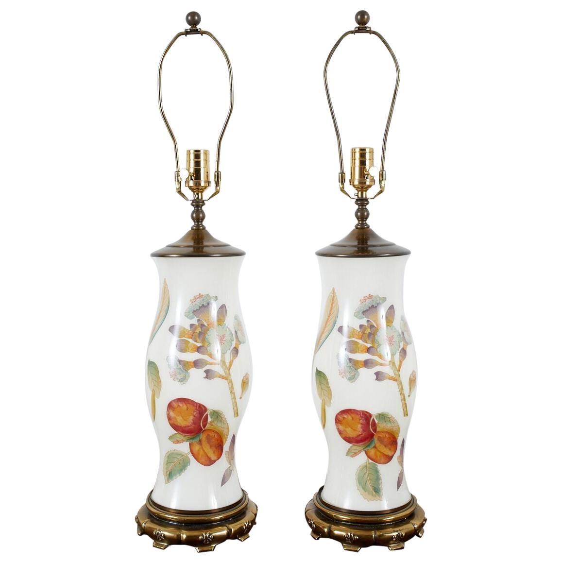 Pair of English Regency Style Silverplate Camel Table Lamps For Sale at ...