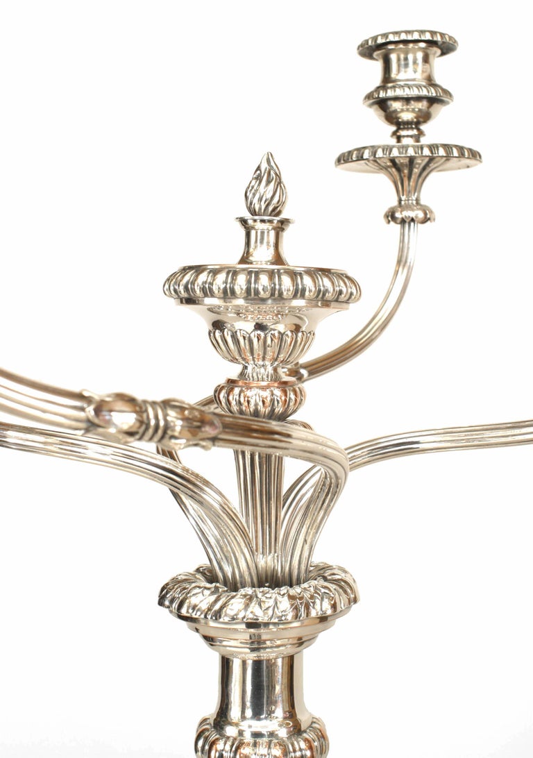 Pair of English Georgian Silver Plated Candelabras For Sale at 1stDibs ...