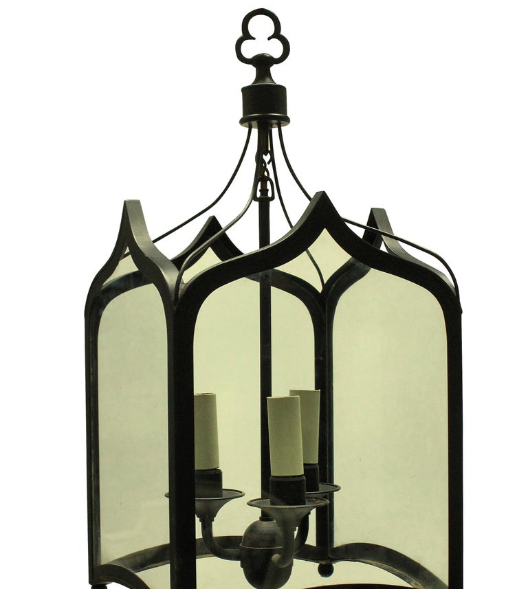Pair of English Gothic Hanging Lanterns For Sale at 1stDibs