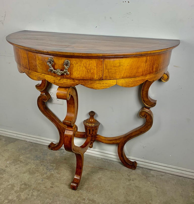 Pair of English Inlaid Consoles, C. 1900 For Sale at 1stDibs