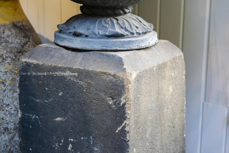 Pair of English Limestone Plinths For Sale at 1stDibs