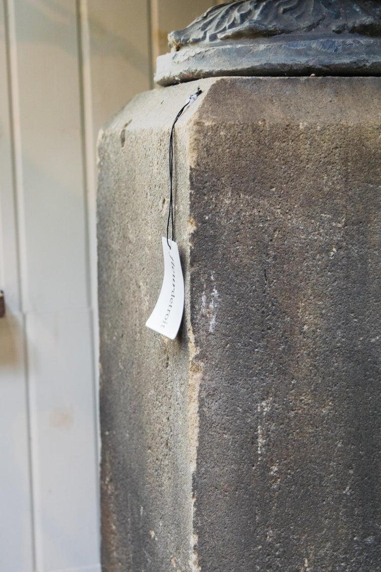 Pair of English Limestone Plinths For Sale at 1stDibs