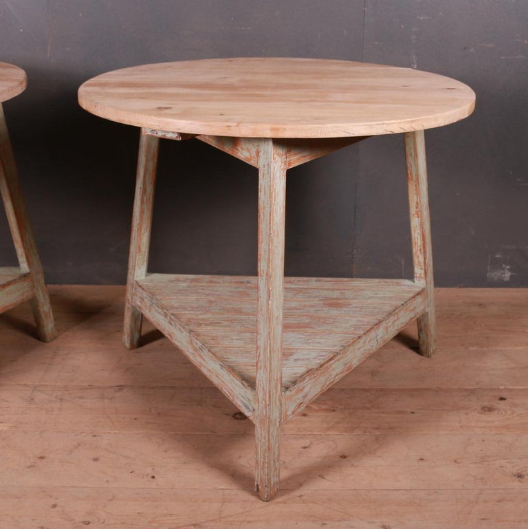 Pair of English Painted Cricket Tables at 1stDibs