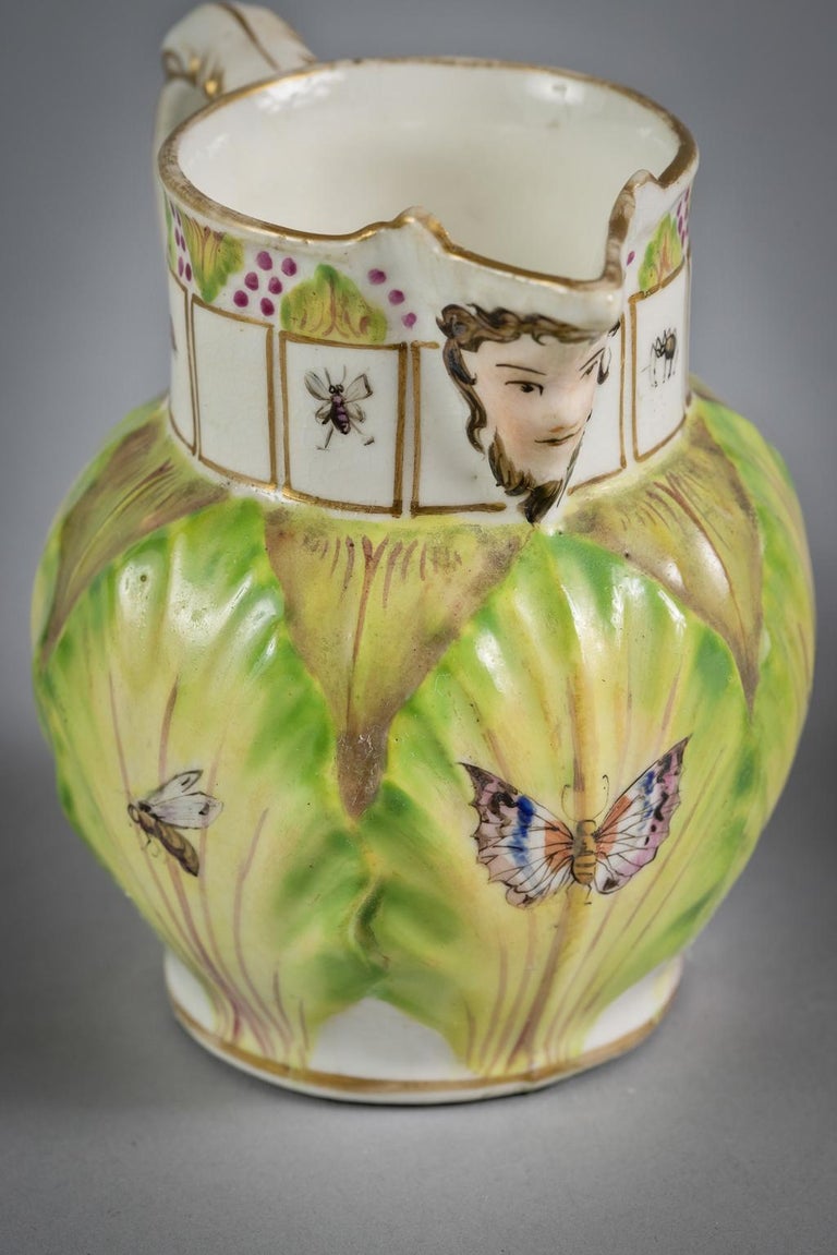 Pair of English Porcelain Mini Cabbage Leaf Jugs, circa 1785 For Sale ...