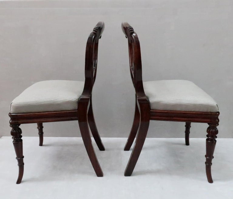 Pair of English Regency Simulated Rosewood Chairs Attributed to Gillows ...