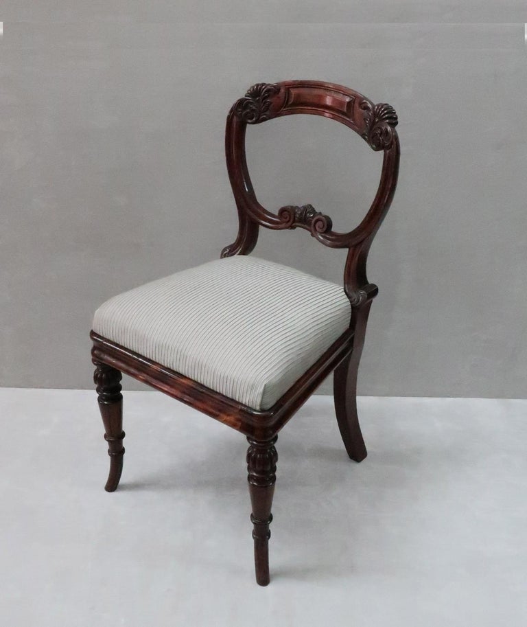 Pair of English Regency Simulated Rosewood Chairs Attributed to Gillows ...