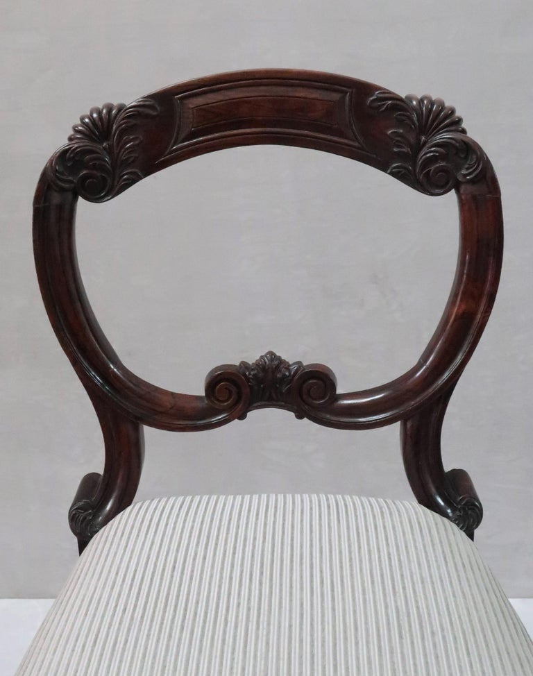 Pair of English Regency Simulated Rosewood Chairs Attributed to Gillows ...